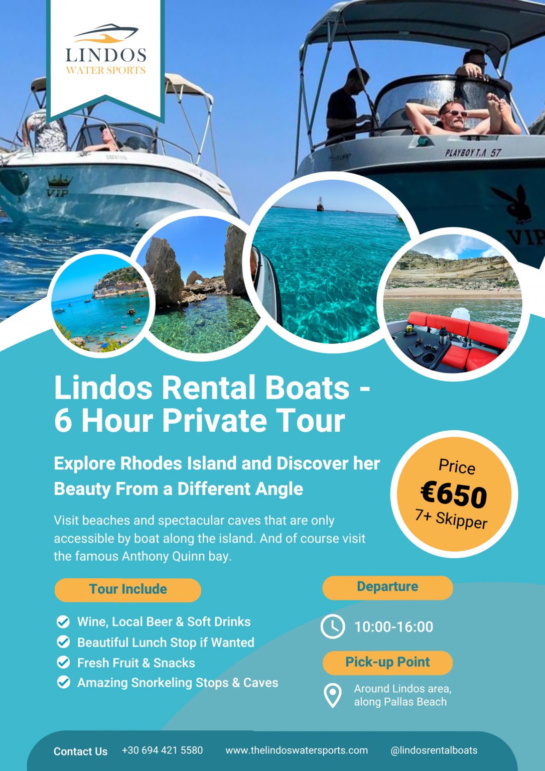 Boat Hire & Water Sports in Lindos | Lindos Water Sports